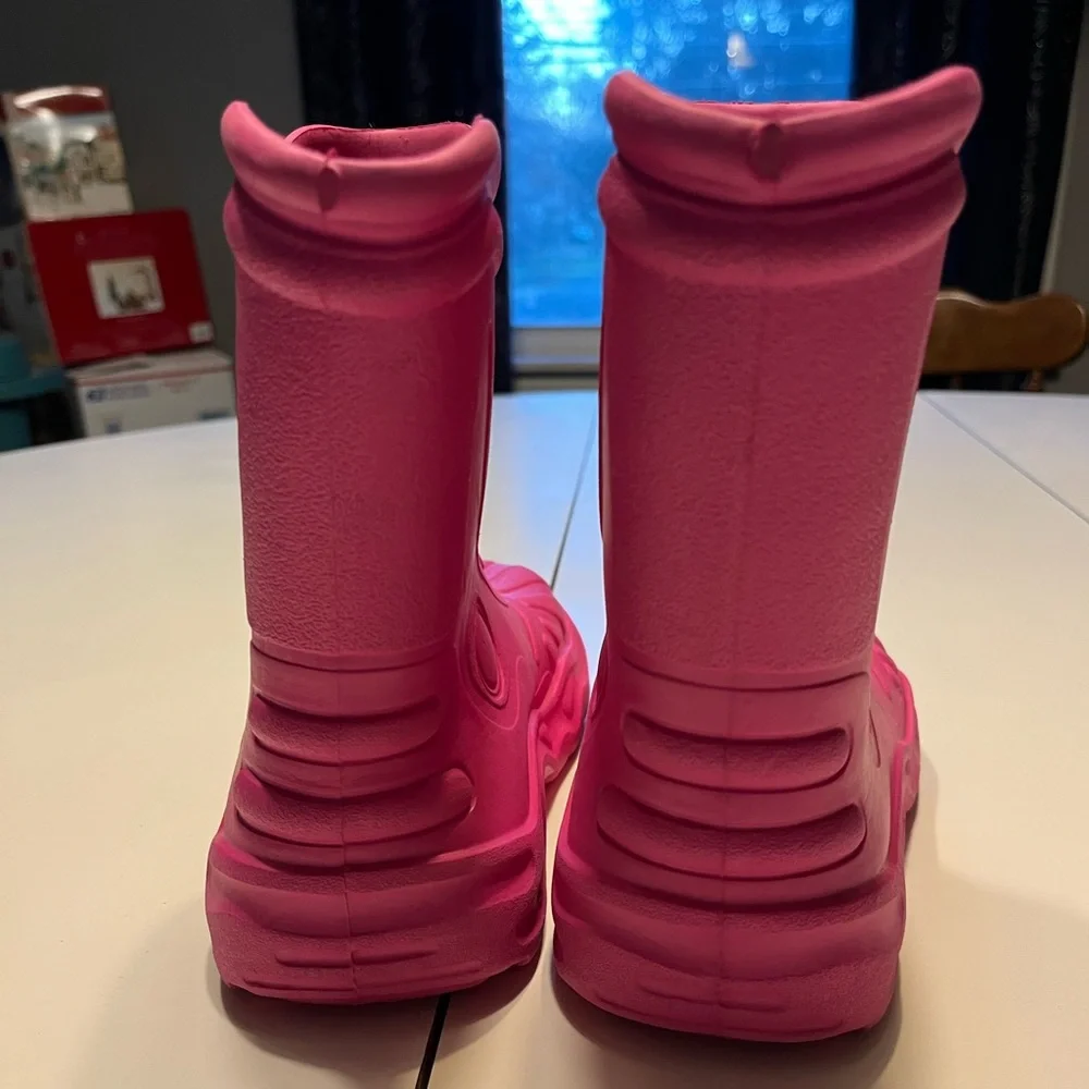 CROCS | Shoes | Crocs Size 4 Womens 25 Girls Pink Rain Boots | Poshmark